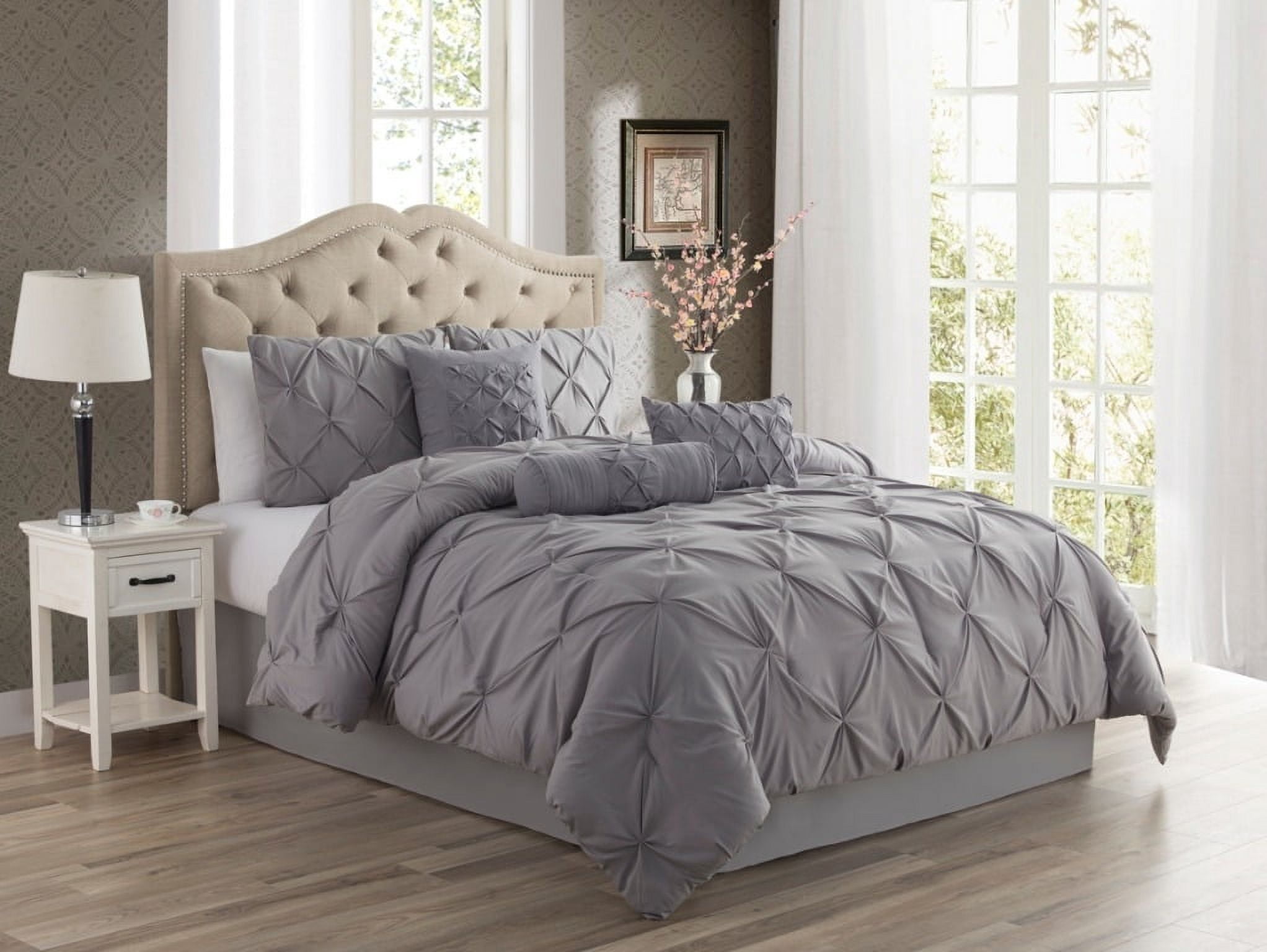 Swift Home Pintuck Comforter Set - Walmart.com