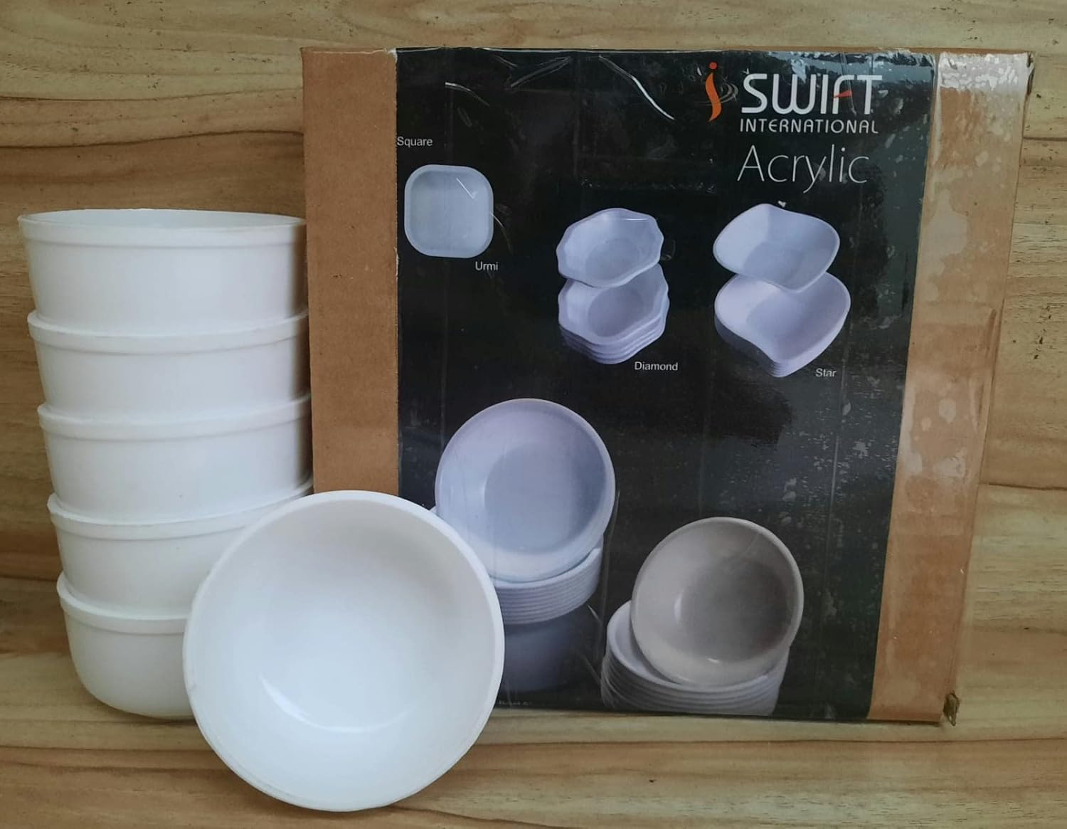 Swift International Round Plastic Serving Bowl Acrylic Dinner Lunch ...