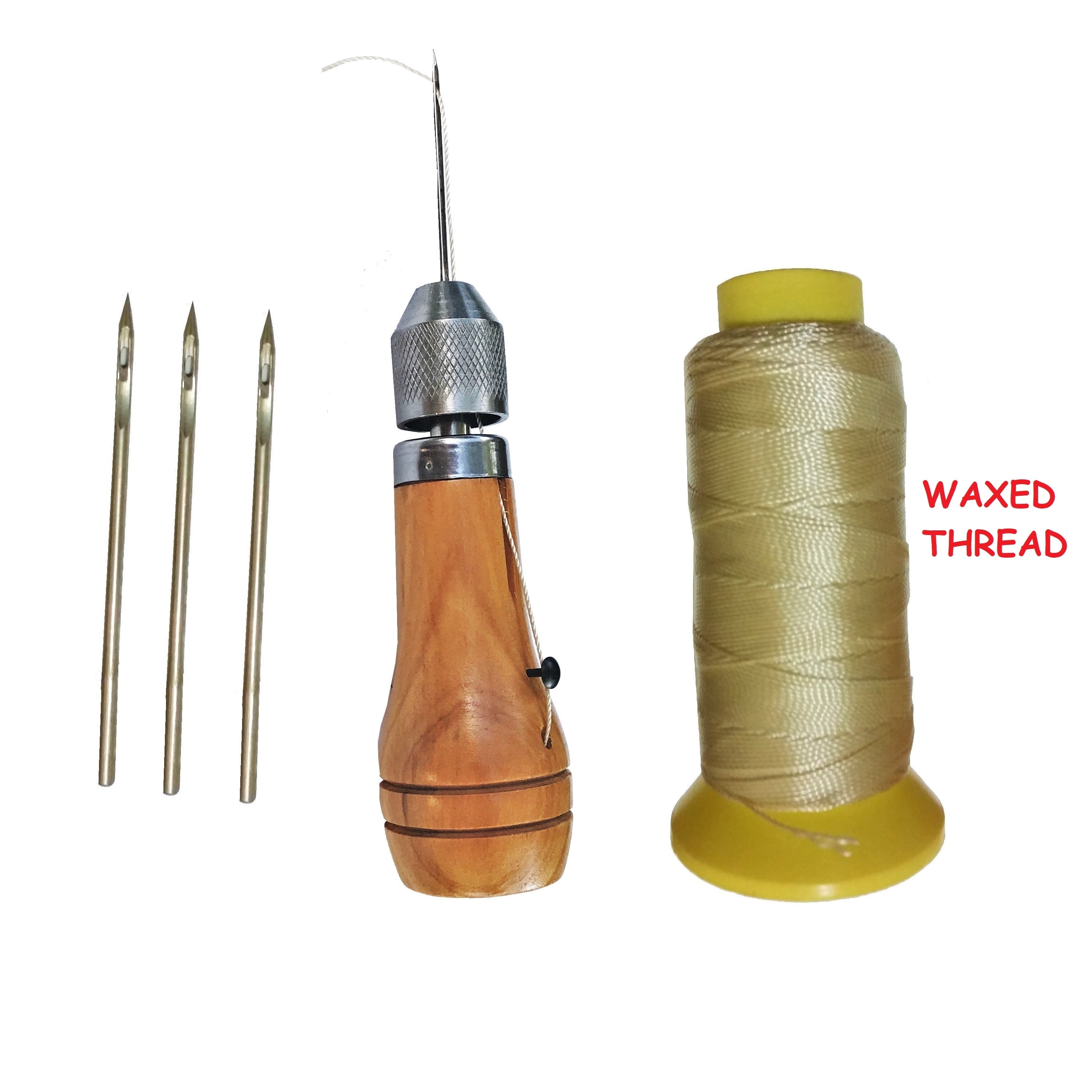 Swift Sewing Awl Leather Canvas Repair Stitcher Kit with 4 Needles and ...