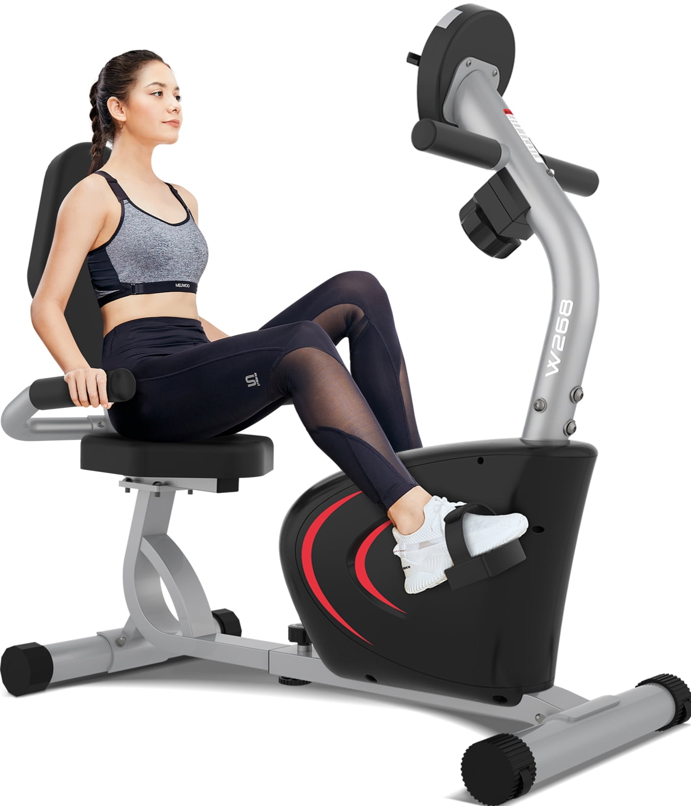 SwiftEdge Recumbent Exercise Bike Magnetic Resistance Recumbent Bike ...