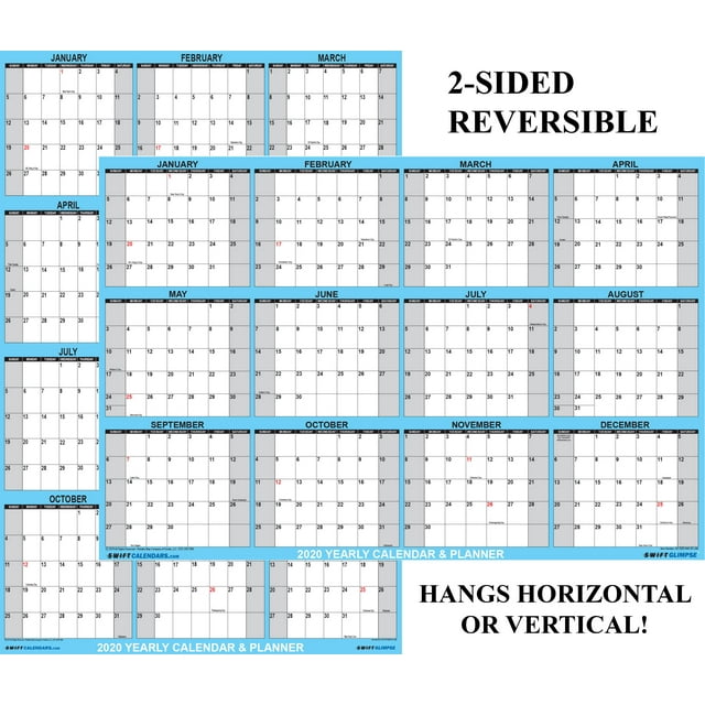 Yearly Wall Calendar 32" X 48" 2026 Wall Calendar Erasable, 12 Month ...