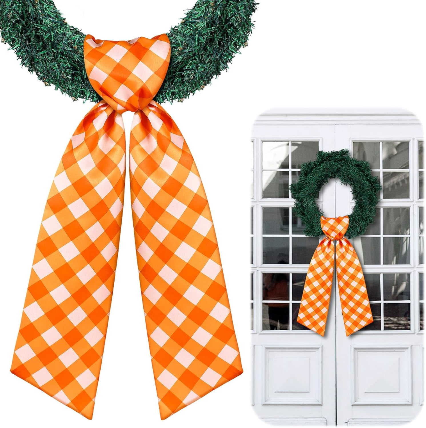 SwiftPulse - Wreath Sash for Front Door Wreath Satin Sash for ...
