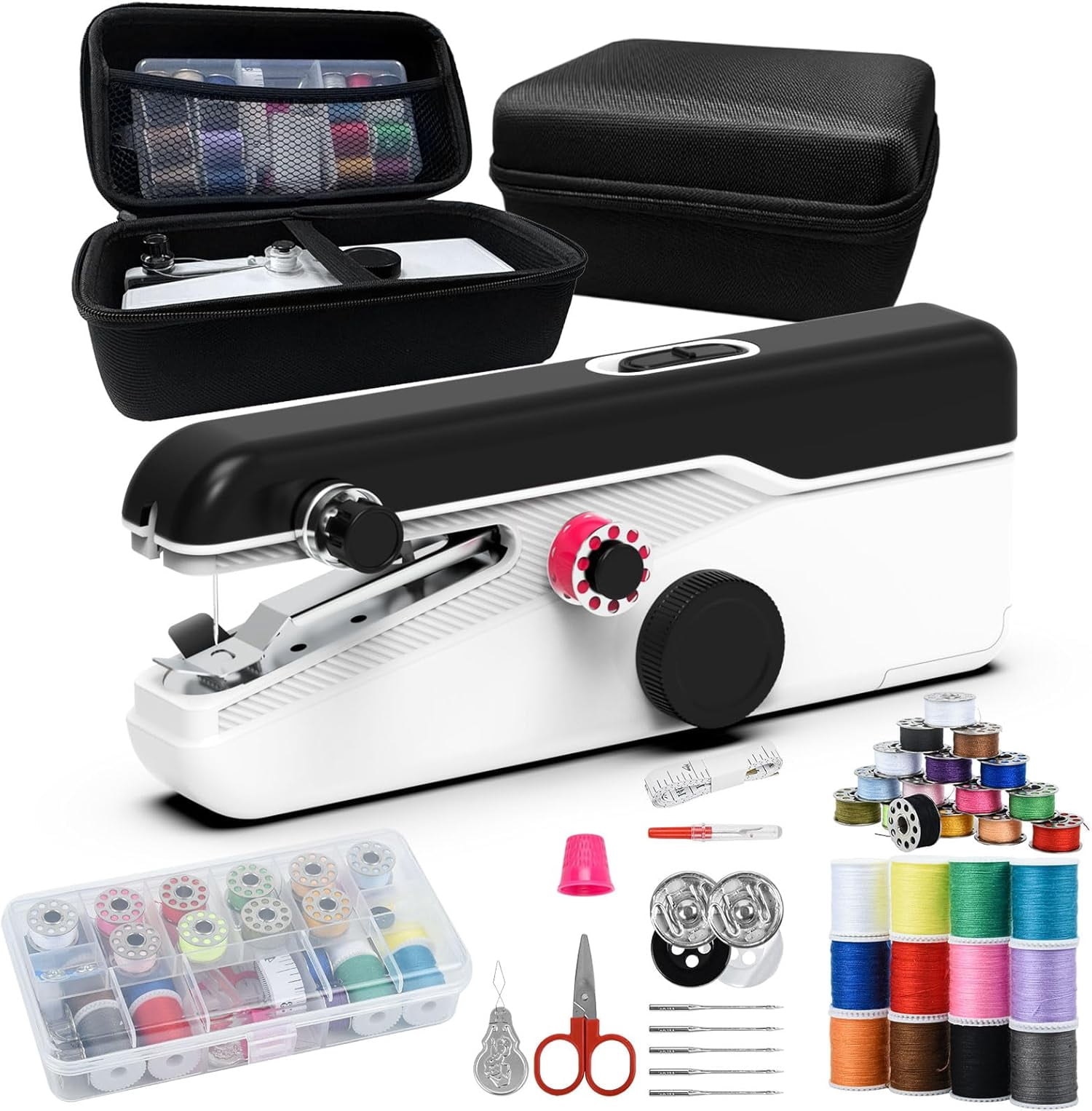 SwiftStitch 3 Handheld Sewing Machine, 2-Speed Portable Mini Sewing Kit ...