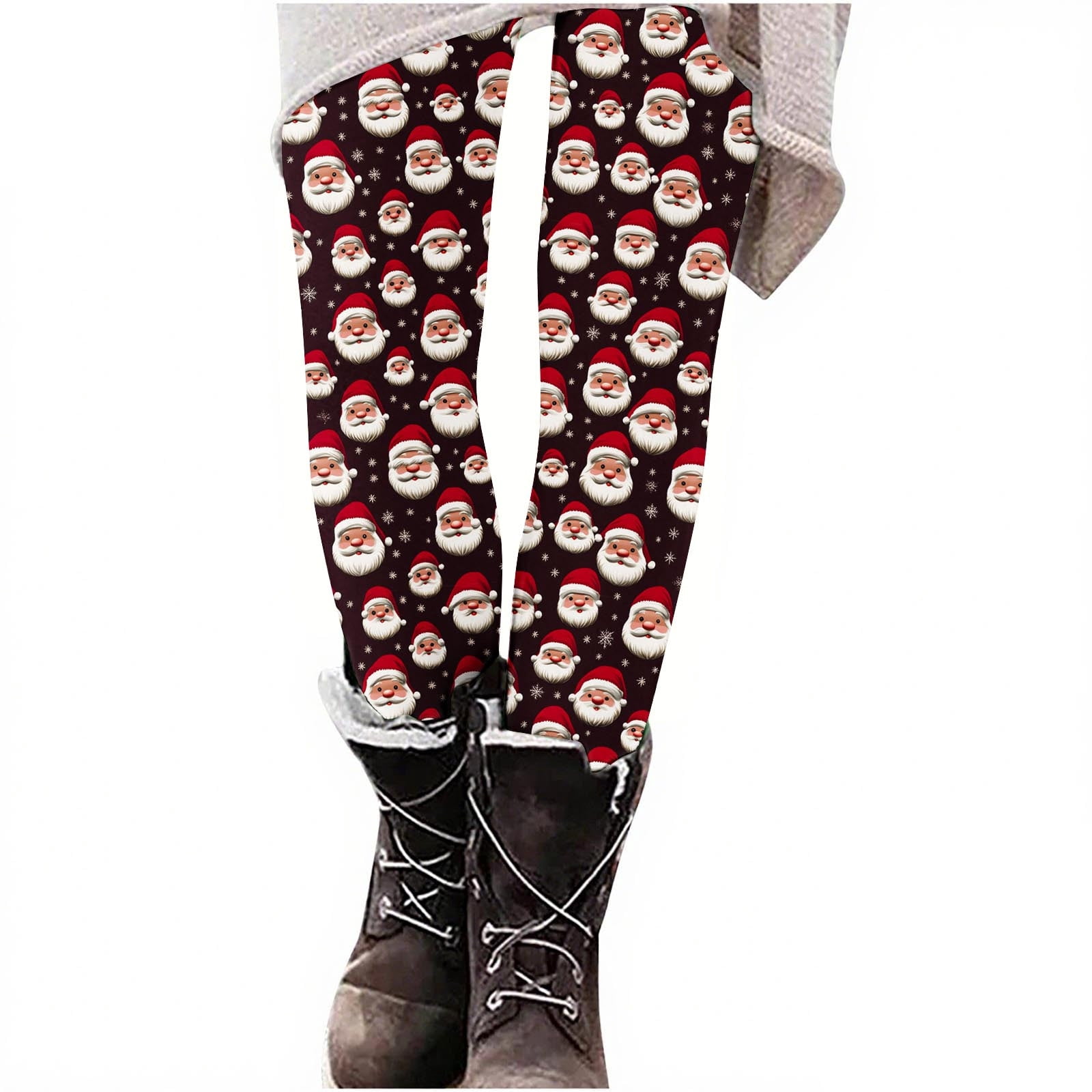 SwiftWear Cozy Christmas Patterned Leggings for Women, High Waisted ...