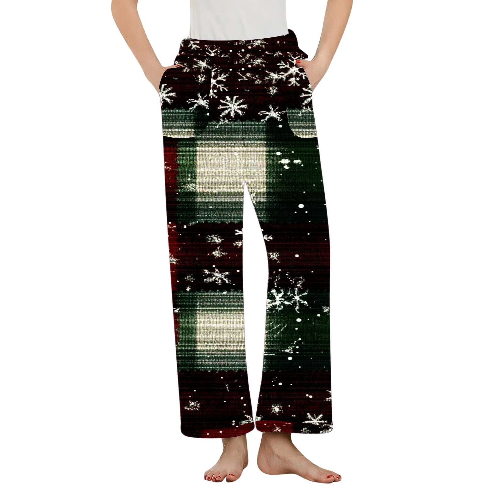 SwiftWear Festive Christmas Flannel Plaid Pajama Pants - Cozy Sleepwear ...