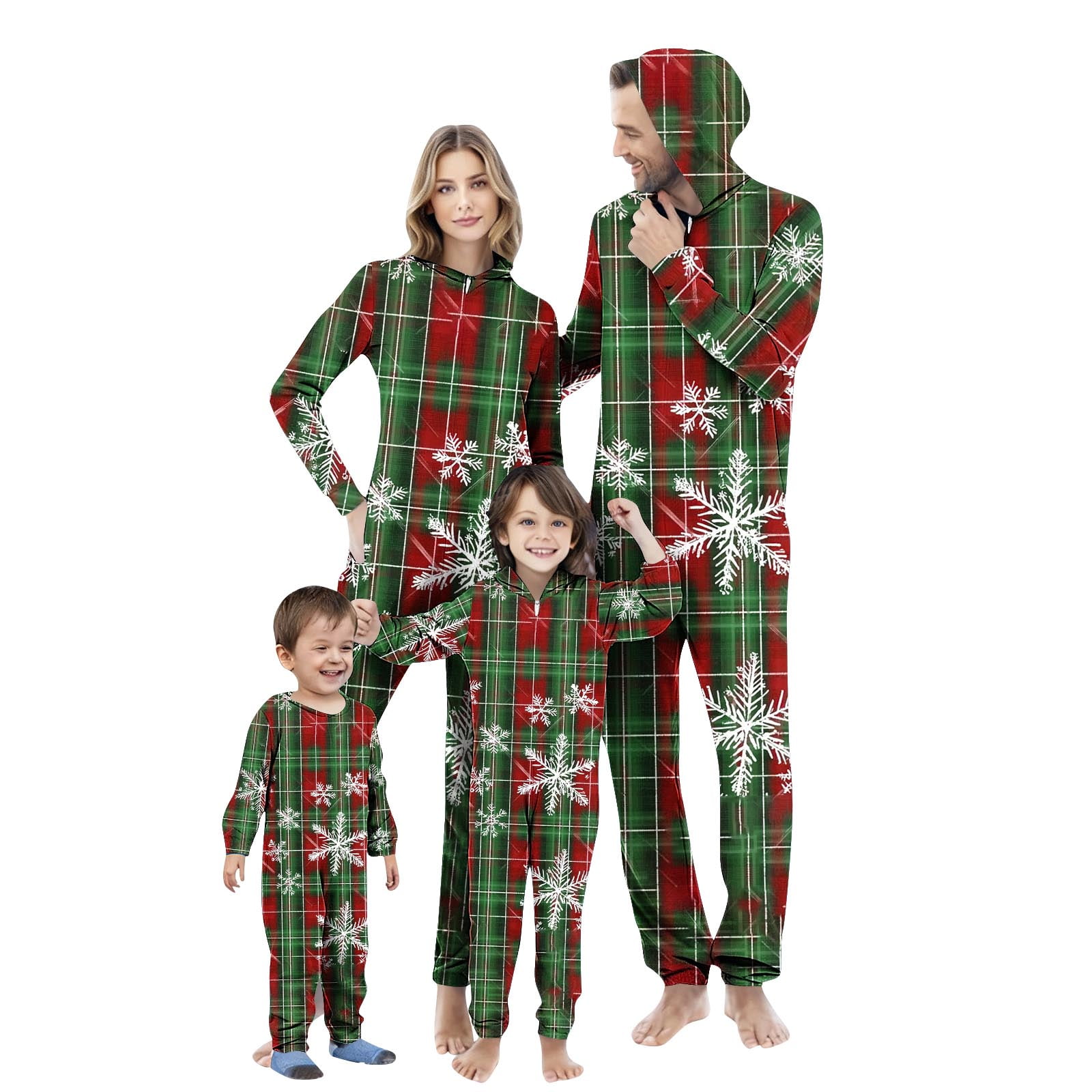 SwiftWear Holiday Themed Family Christmas Matching Onesie Pajama Set ...