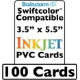 Swiftcolor Compatible Conference Badge Size Inkjet PVC Cards (3.5" x 5. ...