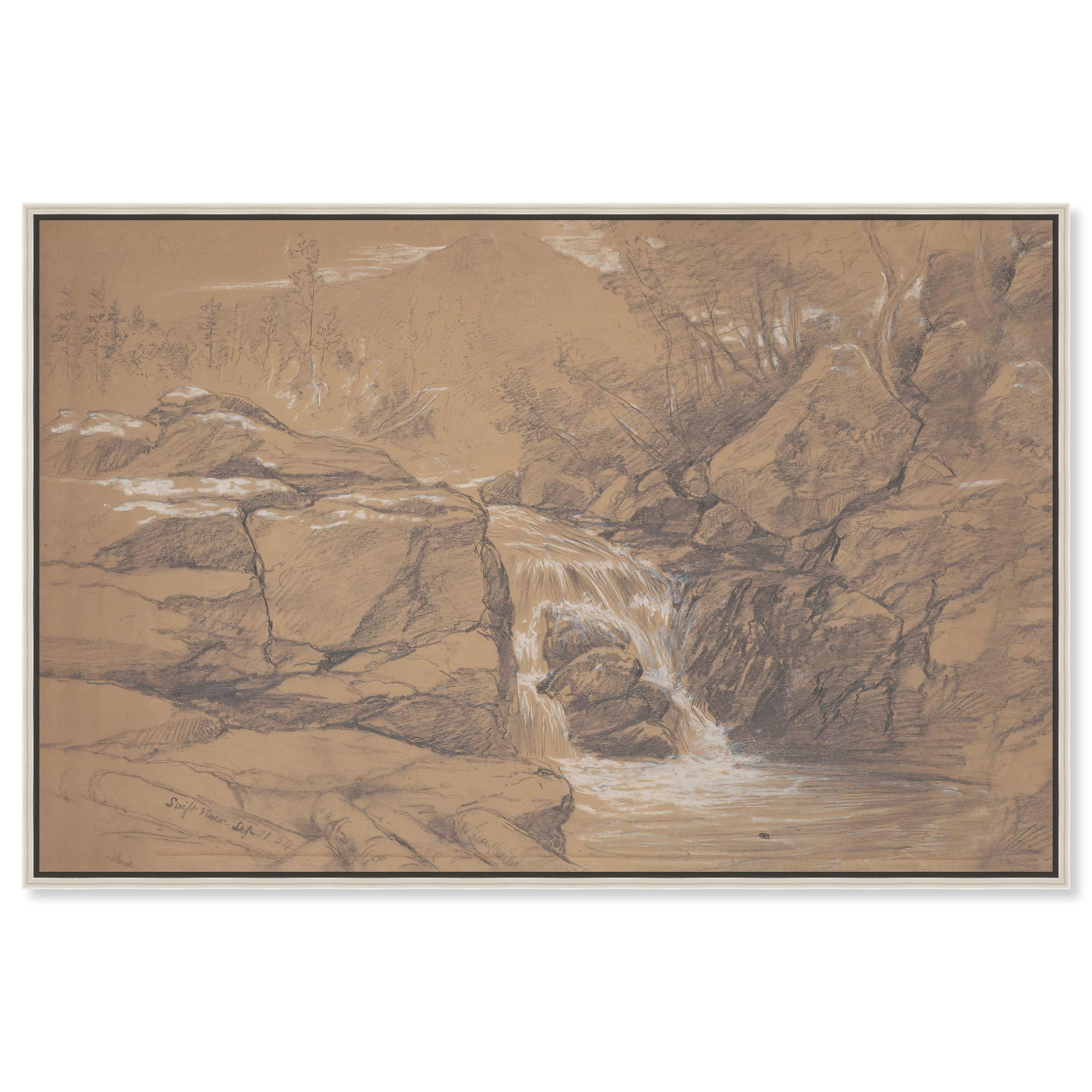 Swiftwater 1854 Canvas Vintage Landscape Art by Art Remedy, Silver ...