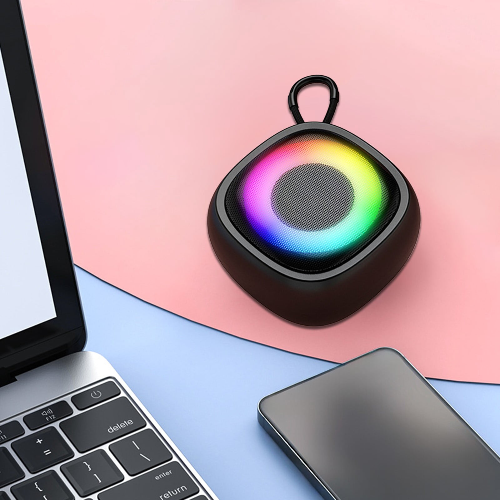 Swiftyle 2 Pcs Bluetooth Speaker Wireless Portable RGB Light Loud Sound ...