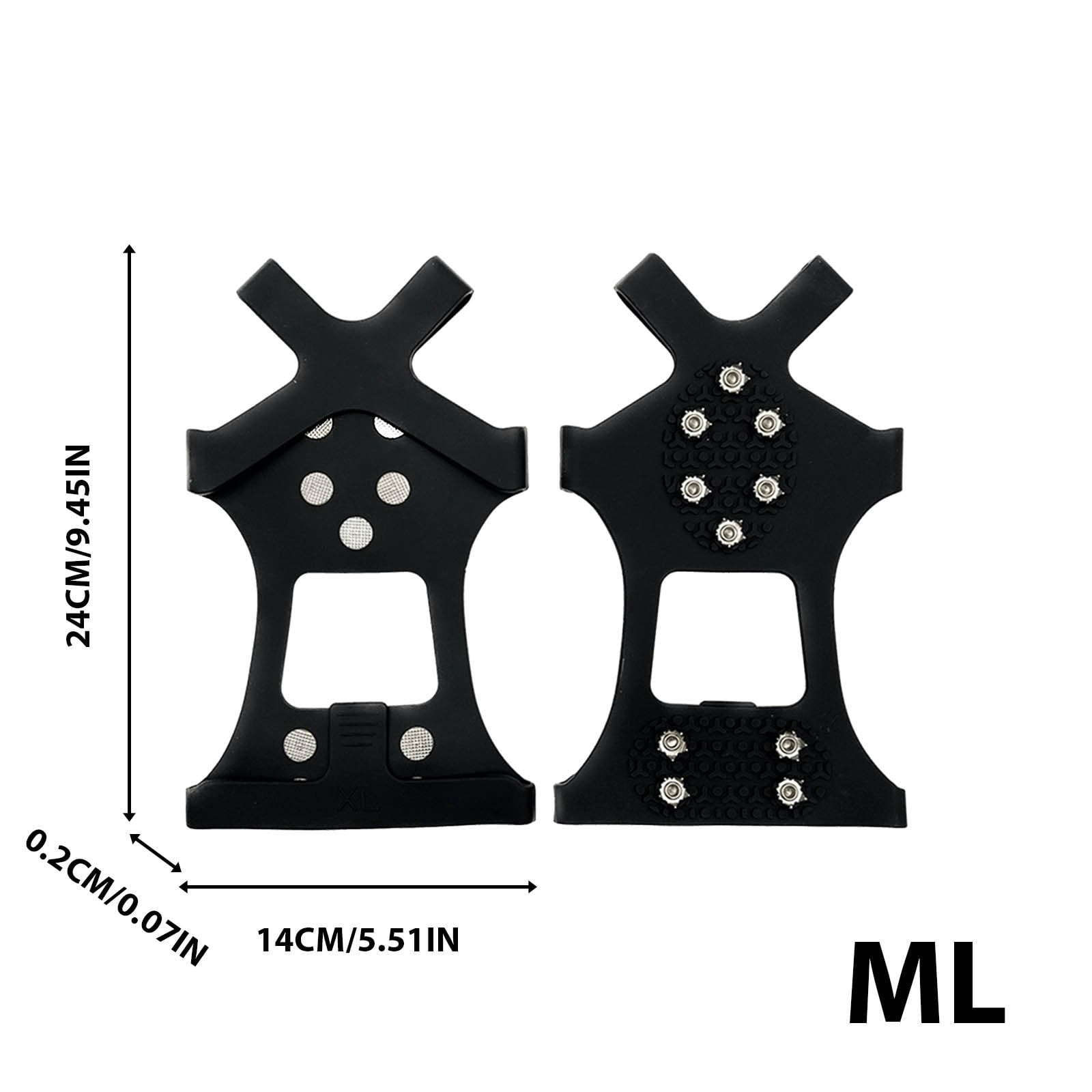 Swiftyle 8 Pcs Antislip Spikes Traction Cleats Ice Grips Winter Safety ...