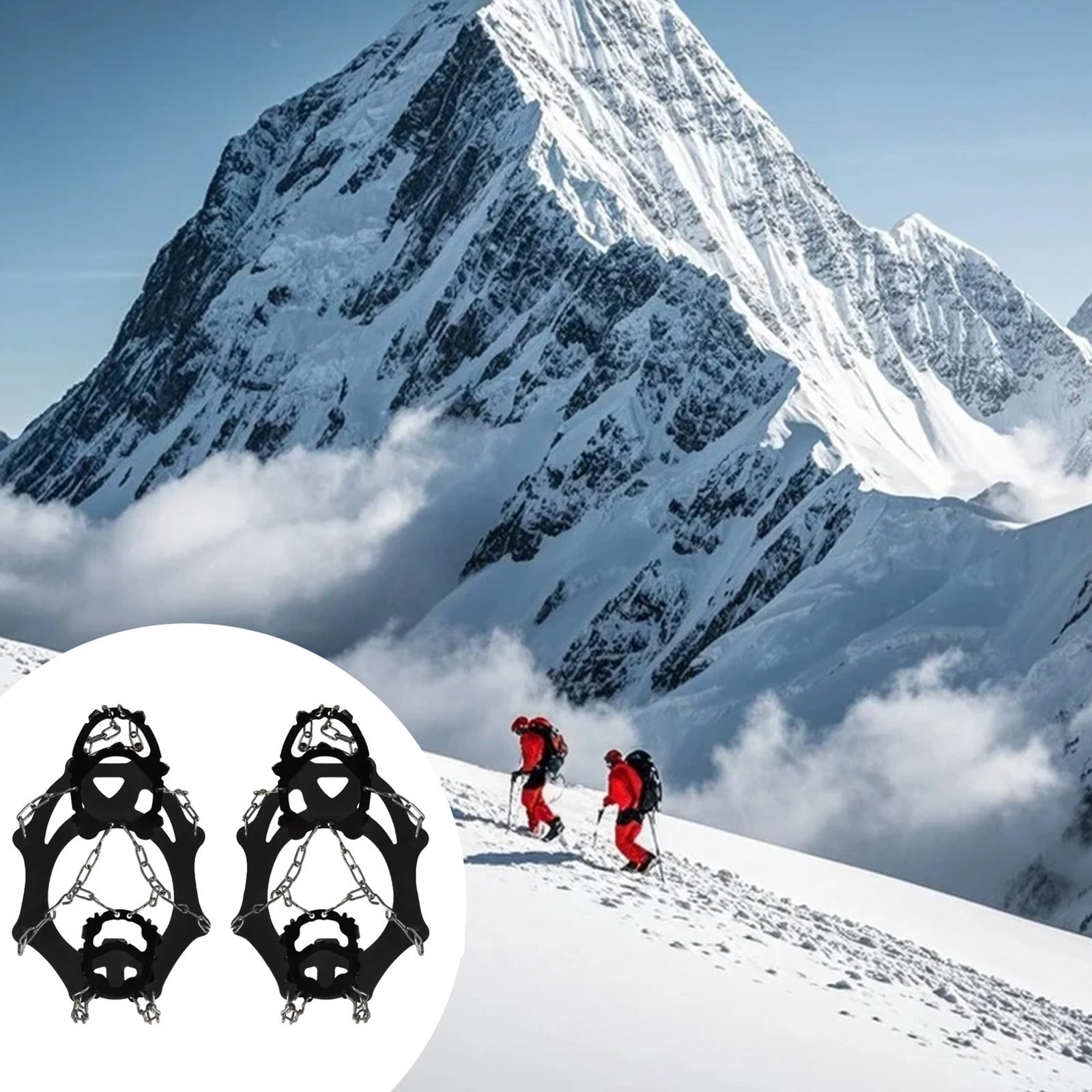 Swiftyle 8 Pcs Outdoor Hiking Ice Cleats Traction Spikes Anti Slip Snow ...