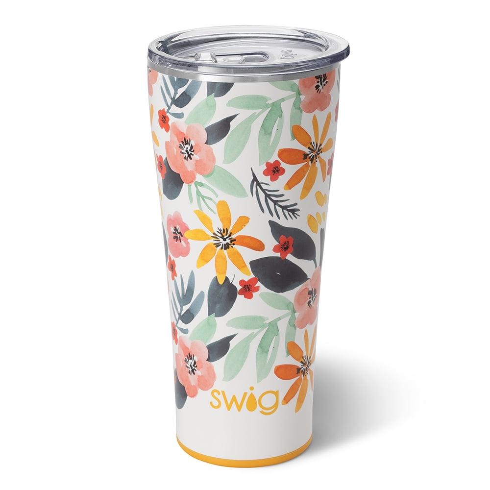 Swig Life 32oz Insulated Stainless Steel Tumbler, Honey Meadow Design ...