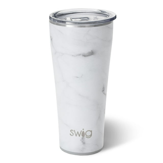 Swig Life 32oz Insulated Tumbler, Stainless Steel, Marble Design ...