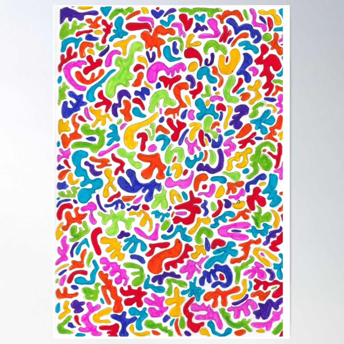 Swiggle Wiggle Poster Wall Art, Modern Wall Decor For Living Room ...