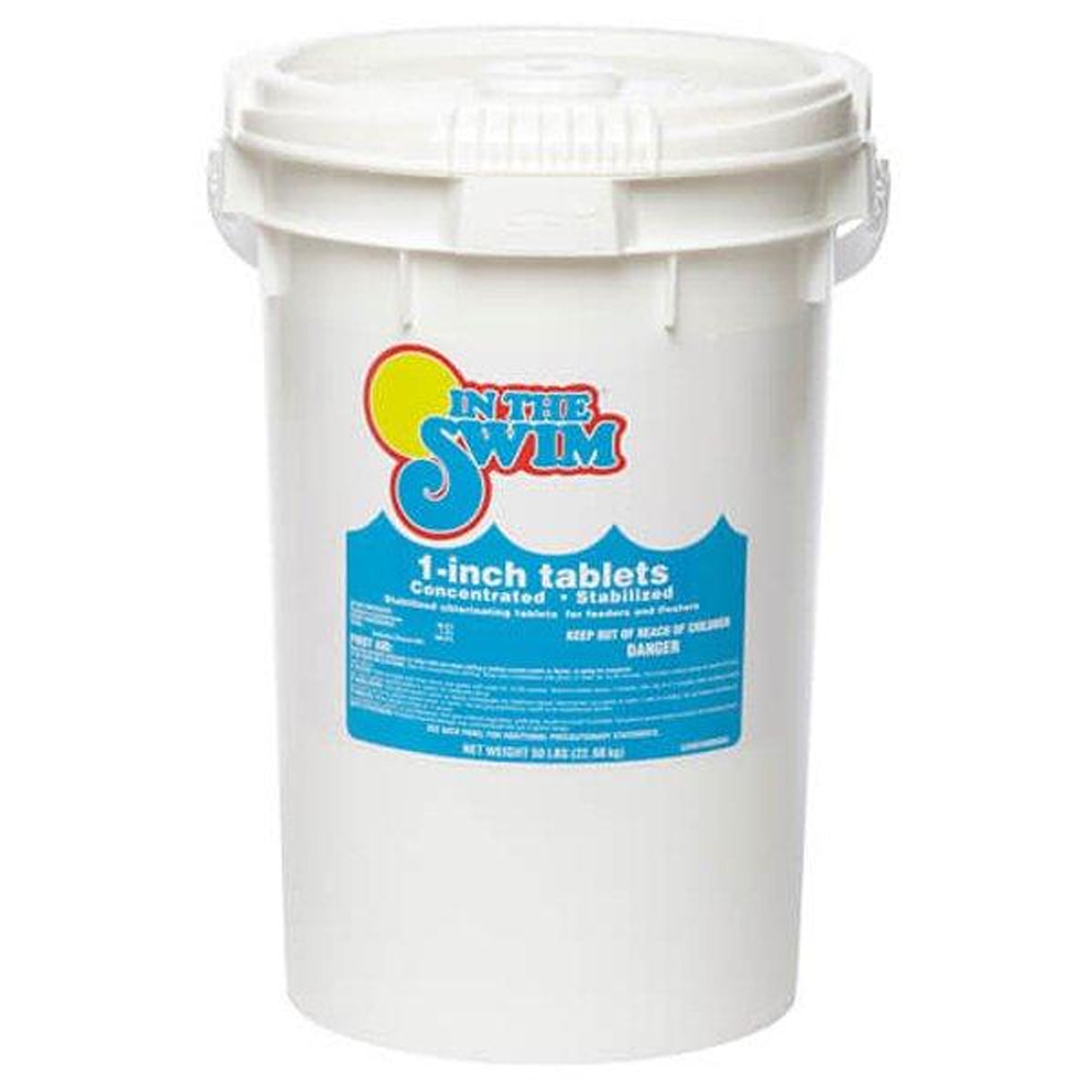 In The Swim 1 Inch Chlorine Tablets - Fast Dissolving, Tri-Chlor, 50 ...