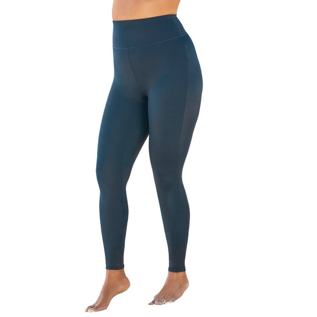 Swim 365 Women's Plus Size 360° Powermesh High-Waist Swim Legging With ...