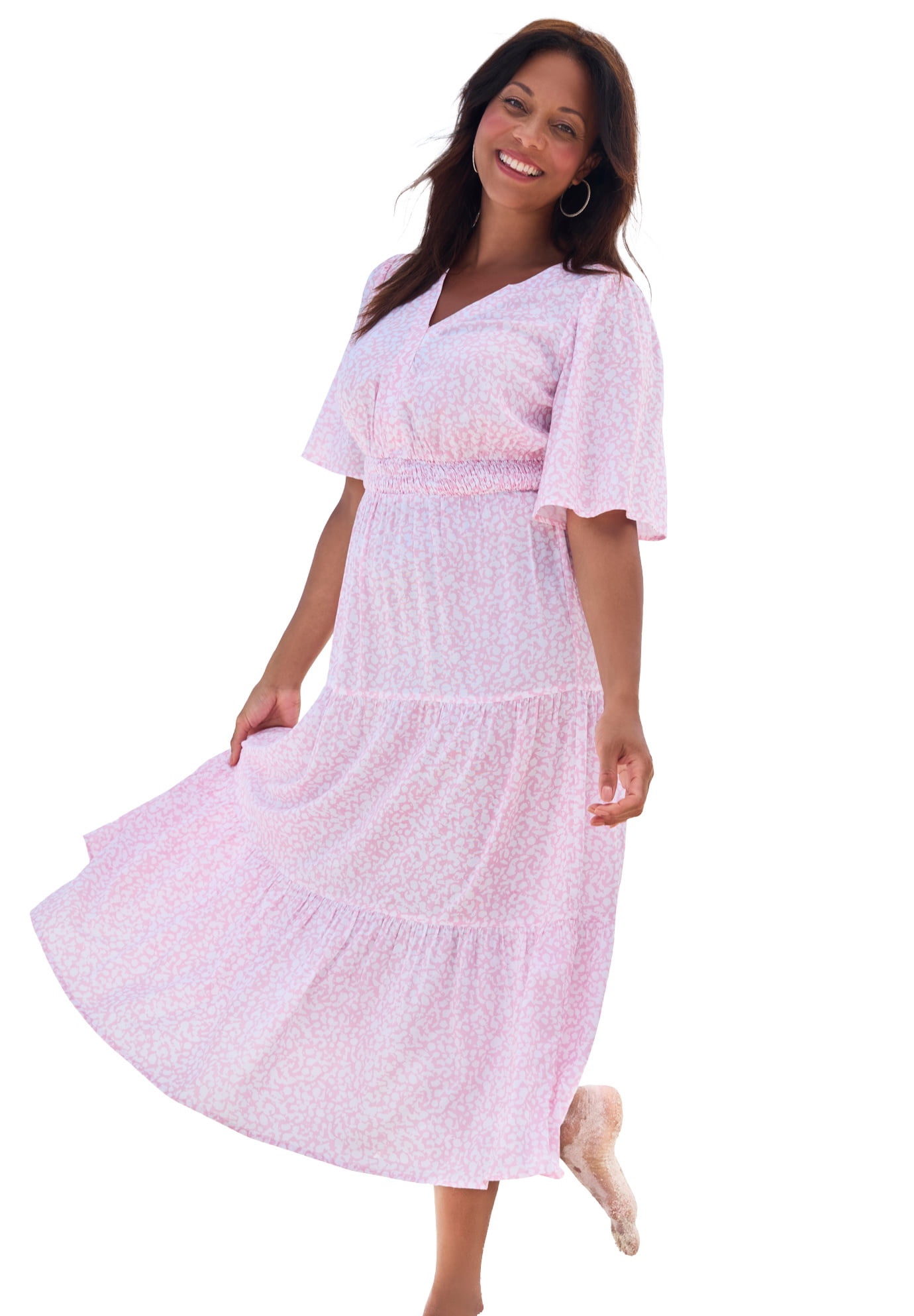 Swim 365 Women's Plus Size Tiered Sundress - Walmart.com