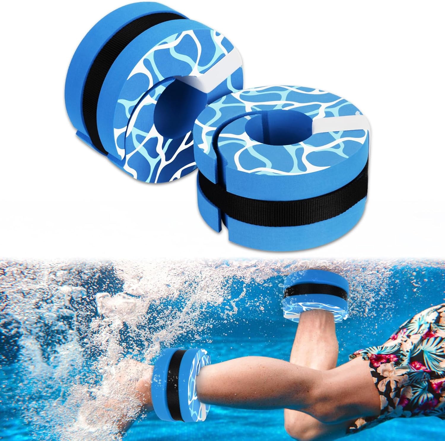 Swim Aquatic Cuffs,High-ensity EVA Water Aerobics Float Ring Fitness ...