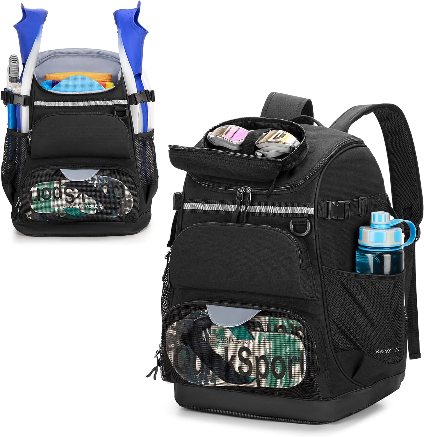 Swim Backpack with Separate Shoe Space, Swim Gear Bag for Swimming Pool ...