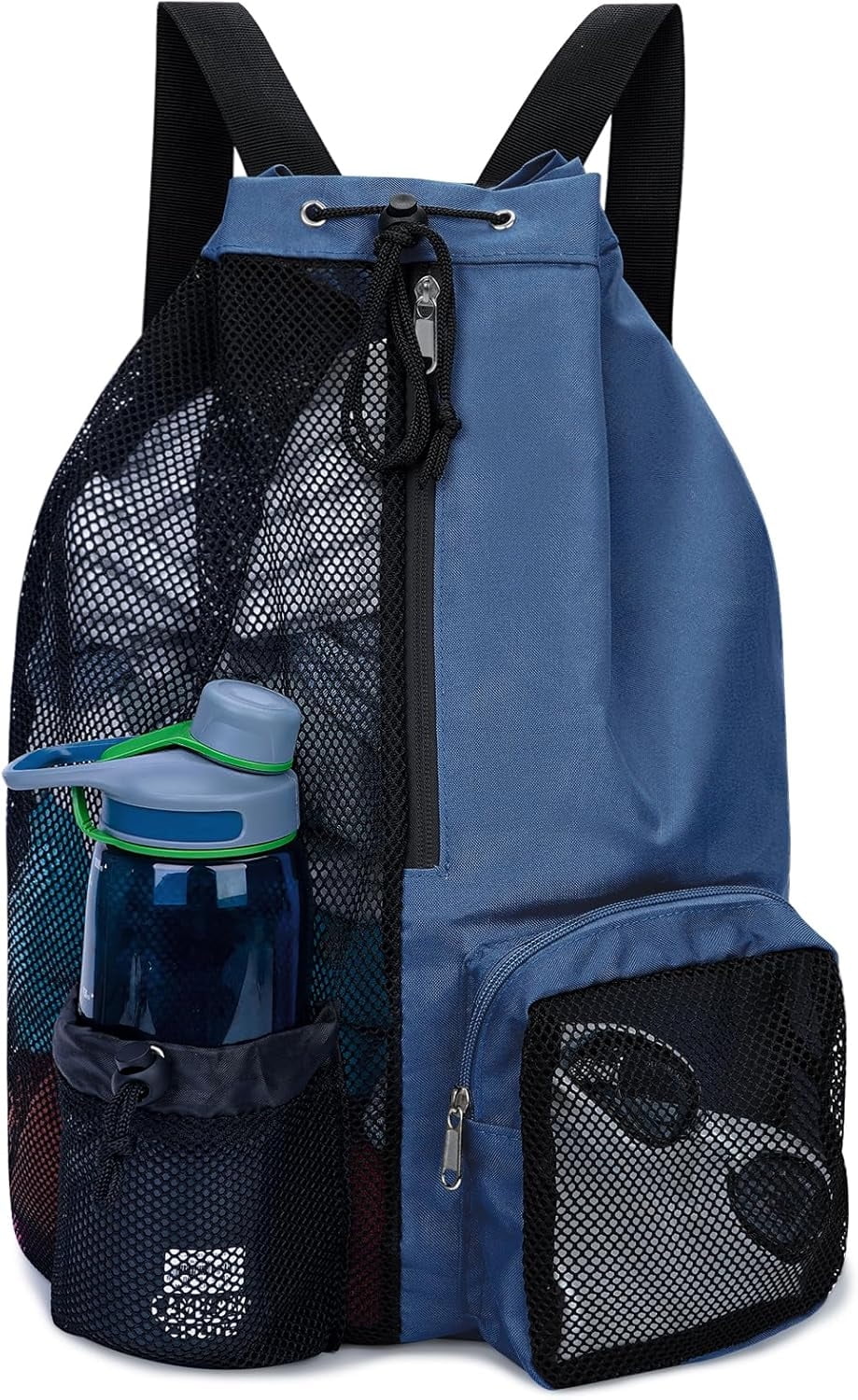 Swim Bag Mesh Drawstring Backpack with Wet Pocket for Swimming, Gym ...