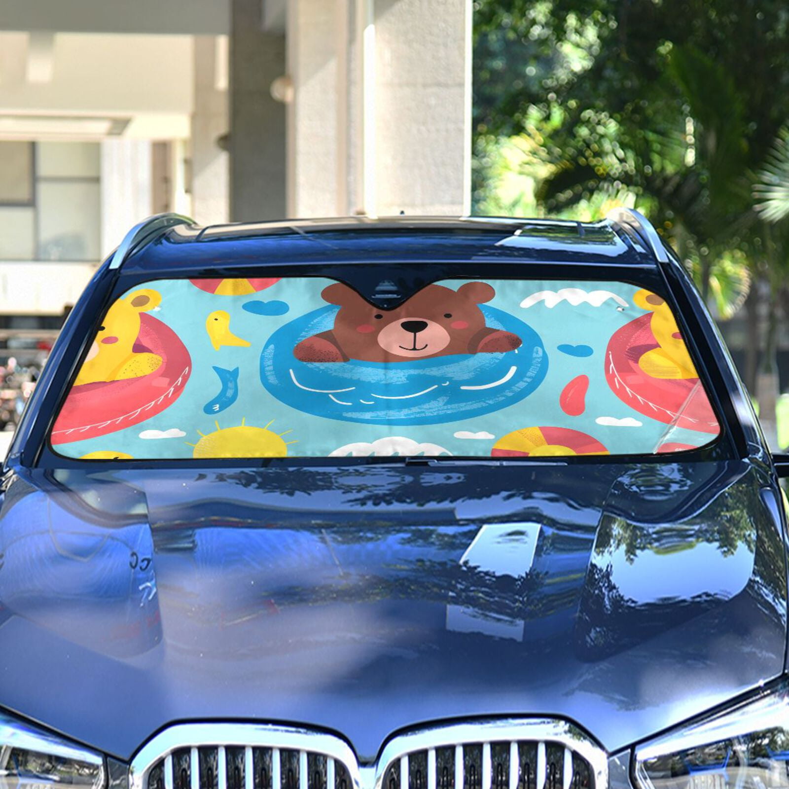 Swim Bears Fish Automotive Front Car Windshield Sun Shade Reflector ...