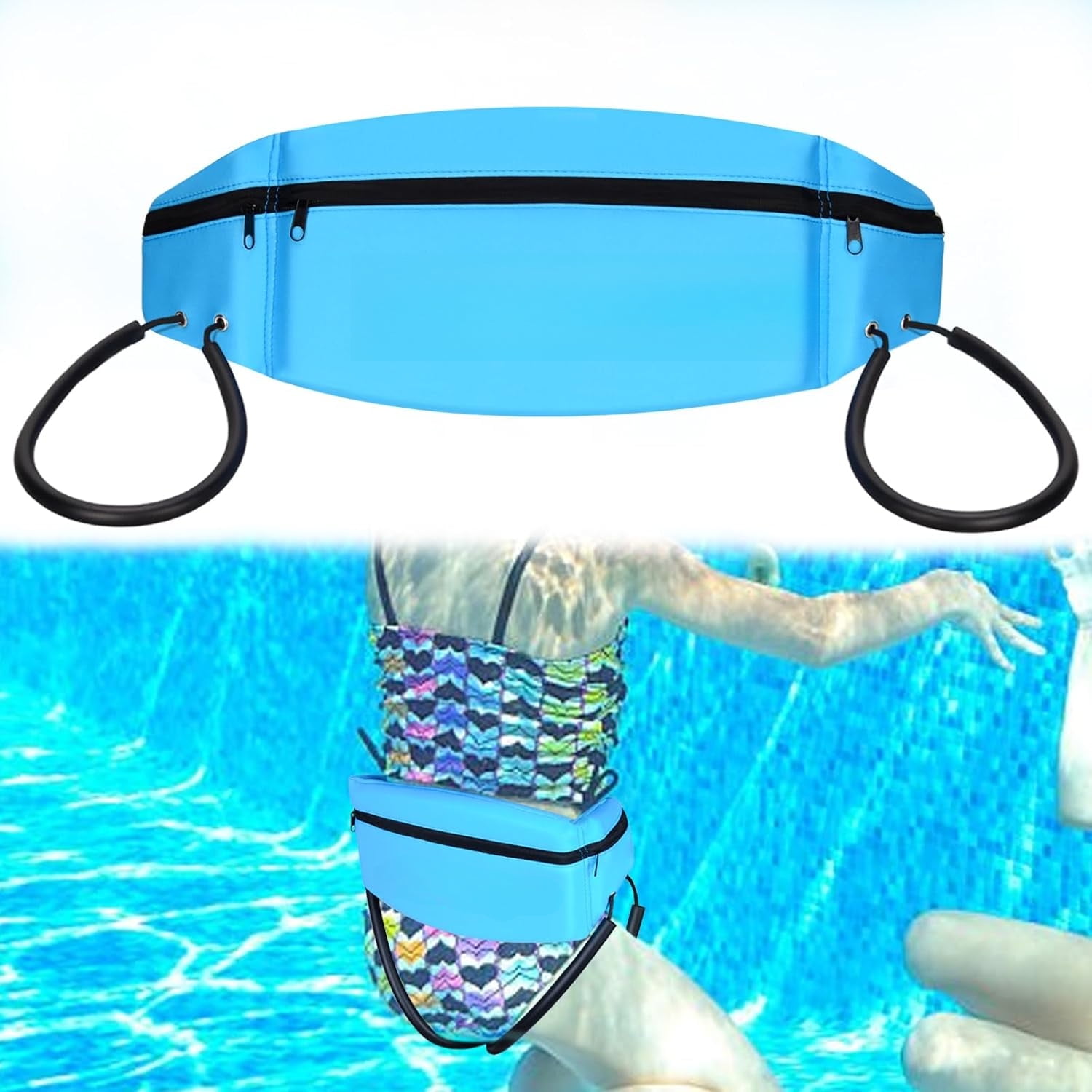 Swim Belt for Adults/Kids,Water Aerobics Equipment with Fixing Straps ...