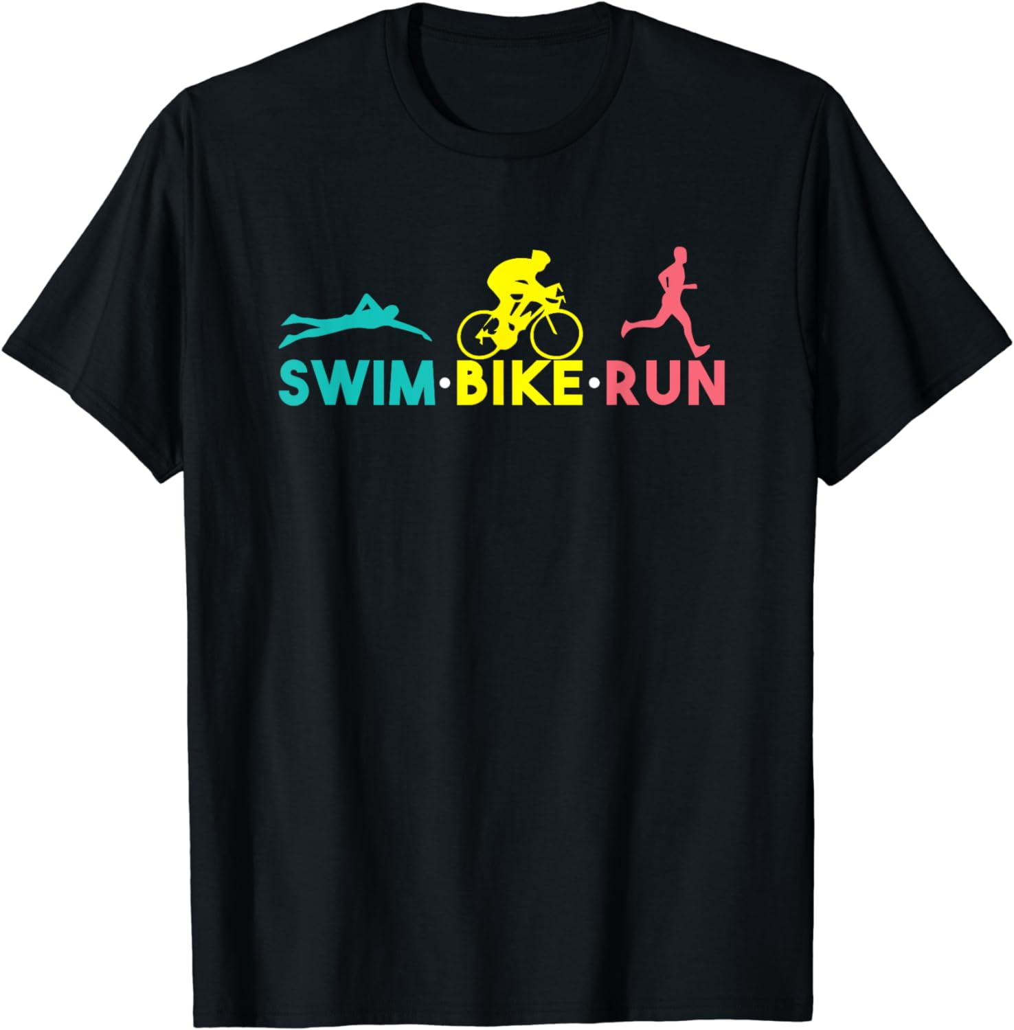 Swim Bike Run Sport Runner Cyclist Swimmer Triathlon gift T-Shirt ...