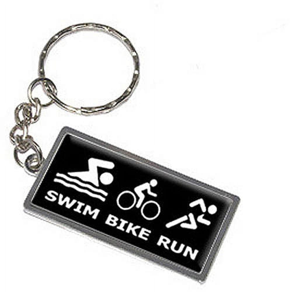 Swim Bike Run Triathlon Swimming Biking Running Keychain Key Chain Ring ...