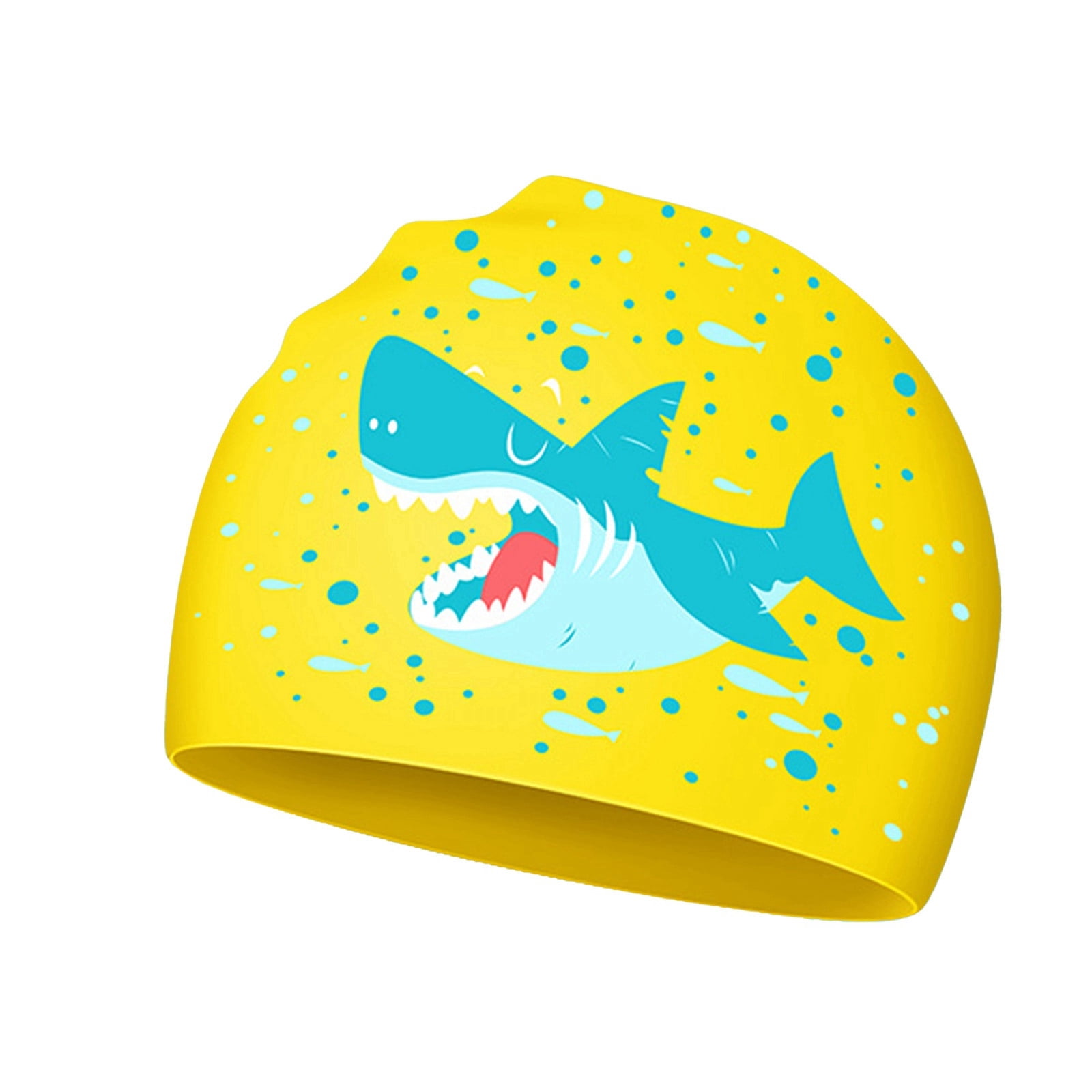 Swim Cap for Kid 3 4 6 8 14 16, Silicone Waterproof Layer, Cloth Swim ...