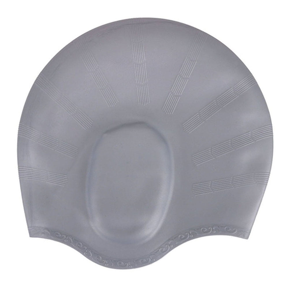 Swim Cap, Waterproof Adult Silicone Elastic Ears Protector Men Women ...