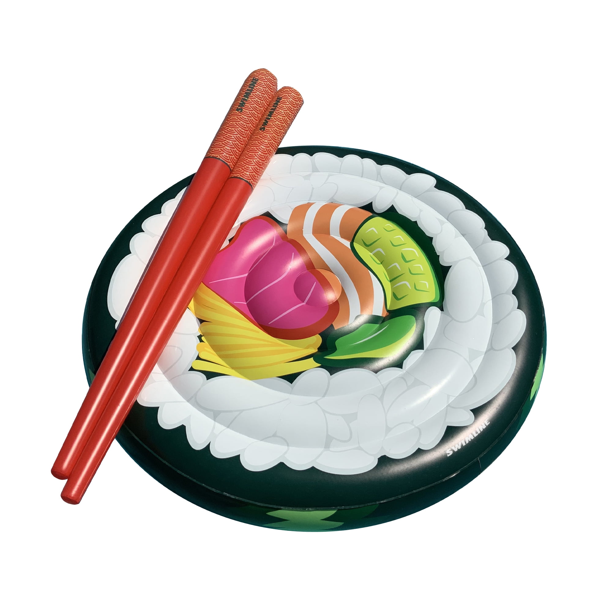Swim Central 60" Inflatable Sushi Roll Island with Chopsticks Swimming ...
