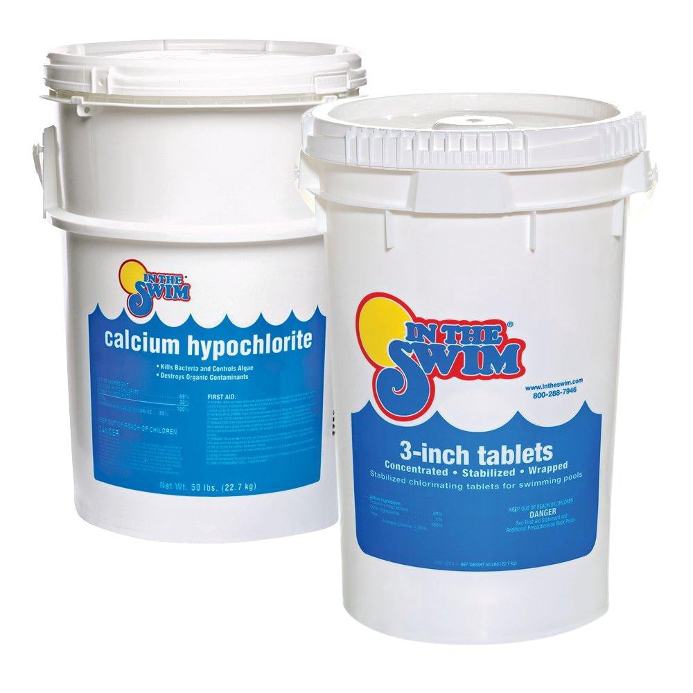 In The Swim Chlorine and Shock Bundle for Sanitizing Swimming Pools ...
