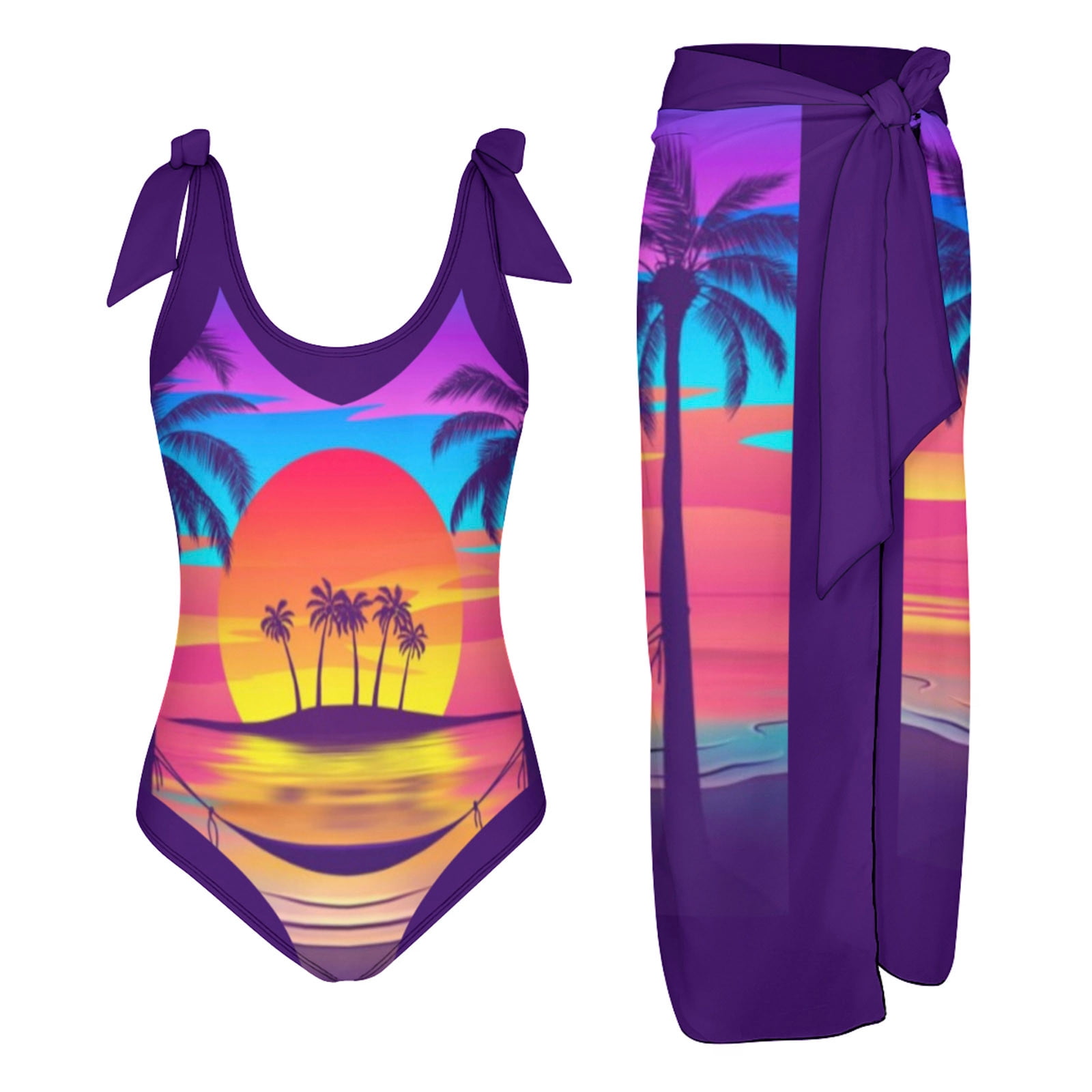 Swim Coverups for Women 2023 Women Vintage Colorblock Abstract Floral ...