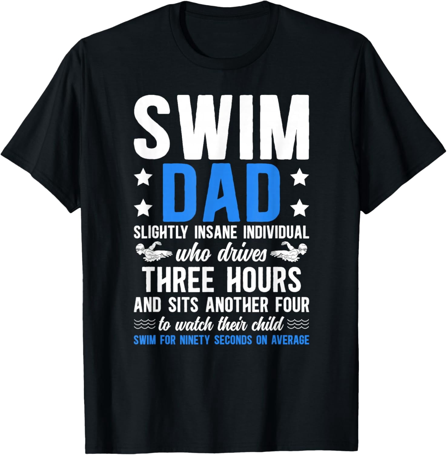 Swim Dad Definition Dad of A Swimmer Father Mens T-Shirt - Walmart.com