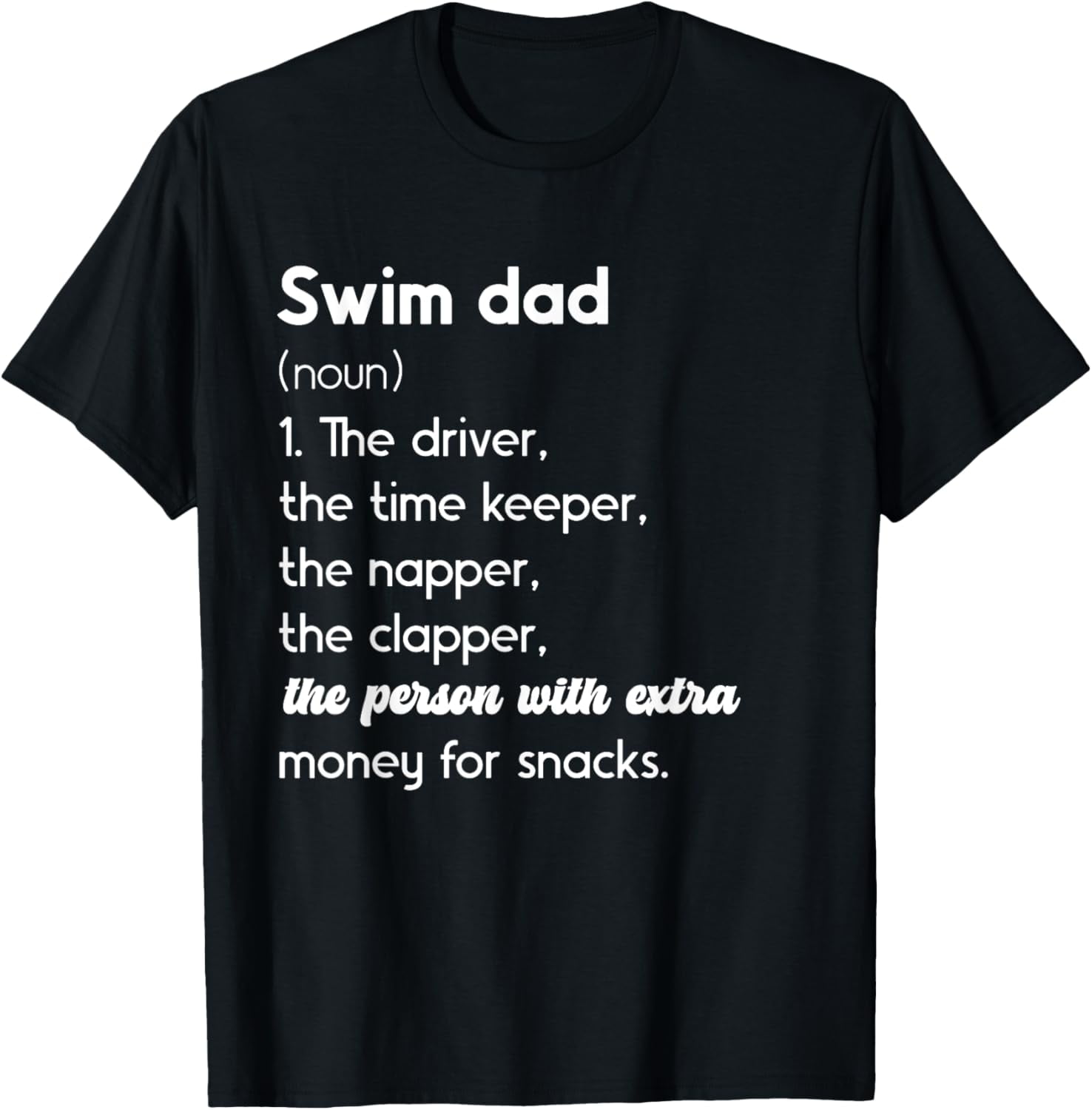 Swim Dad Definition Swimming Father Of A Swimmer Dad T-Shirt - Walmart.com