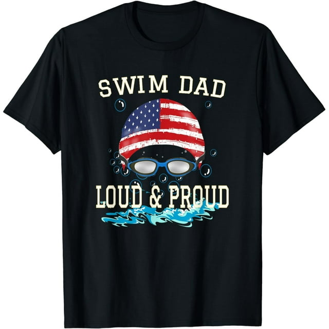 Swim Dad T shirt Funny Swimming Swimmer Cheer Dad Gift Tee - Walmart.com