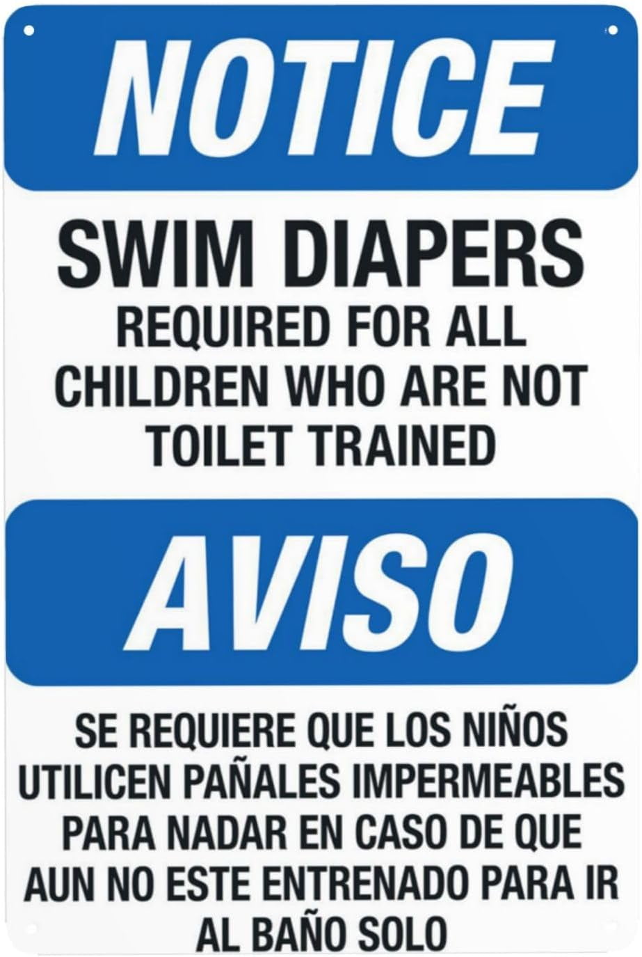 Swim Diapers Required Children Who Are Not Toilet Trained Bilingual ...
