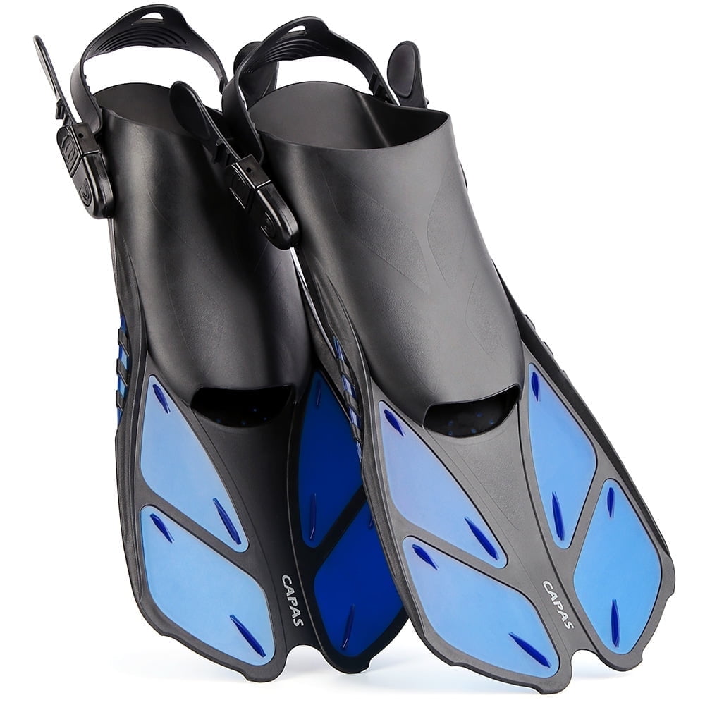 Swim Fins Travel Size Short Blade, Snorkeling Fins with Adjustable ...