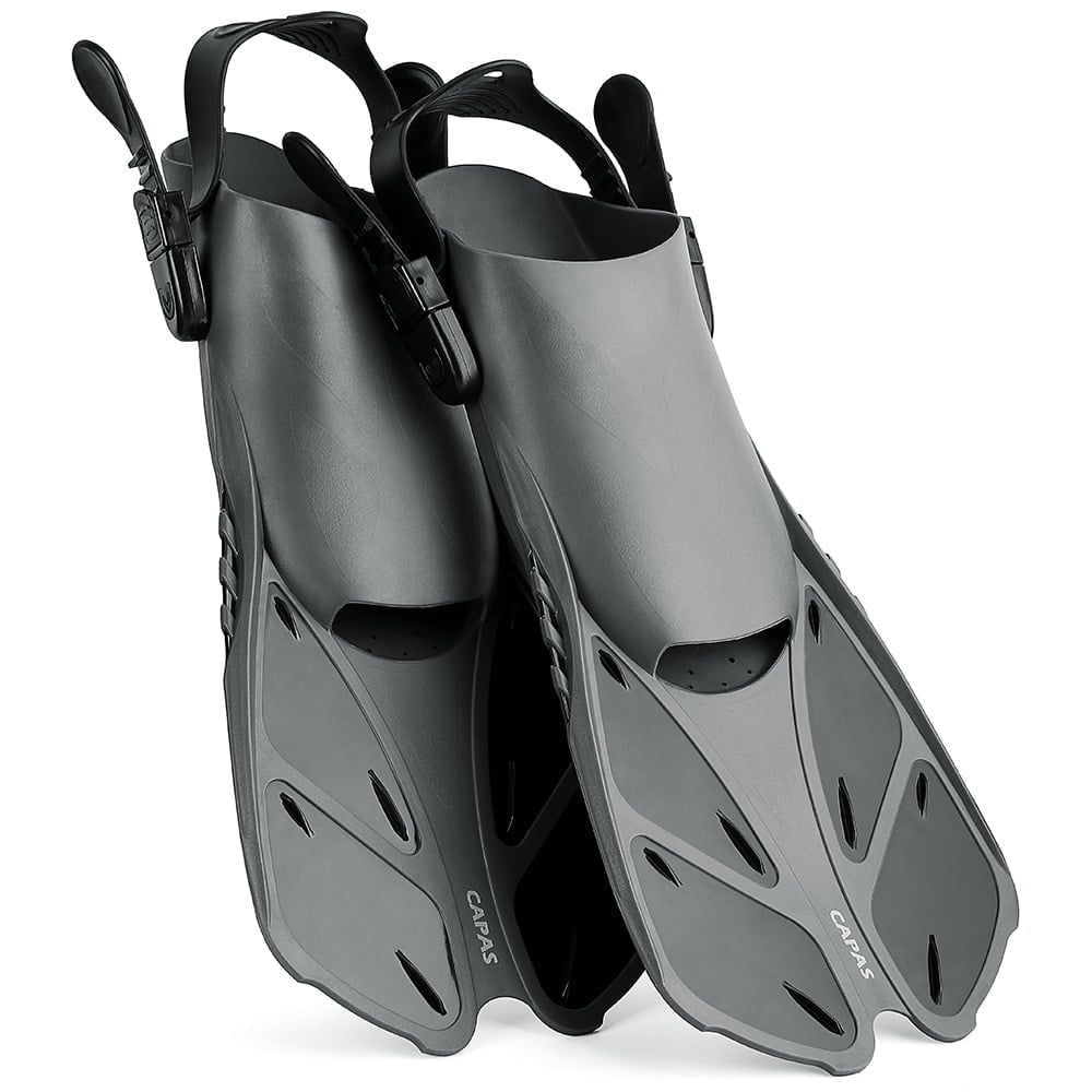 Swim Fins Travel Size Short Blade, Snorkeling Fins with Adjustable ...