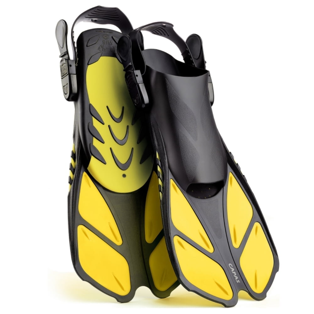 Swim Fins Travel Size Short Blade, Snorkeling Fins with Adjustable ...