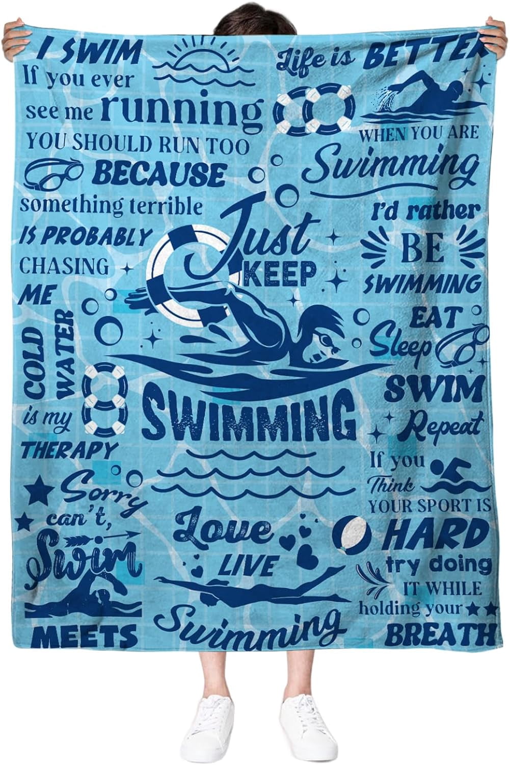 Swim Gifts for Swimmers, Swimming Blanket Gifts for Coach Gifts, Swim ...