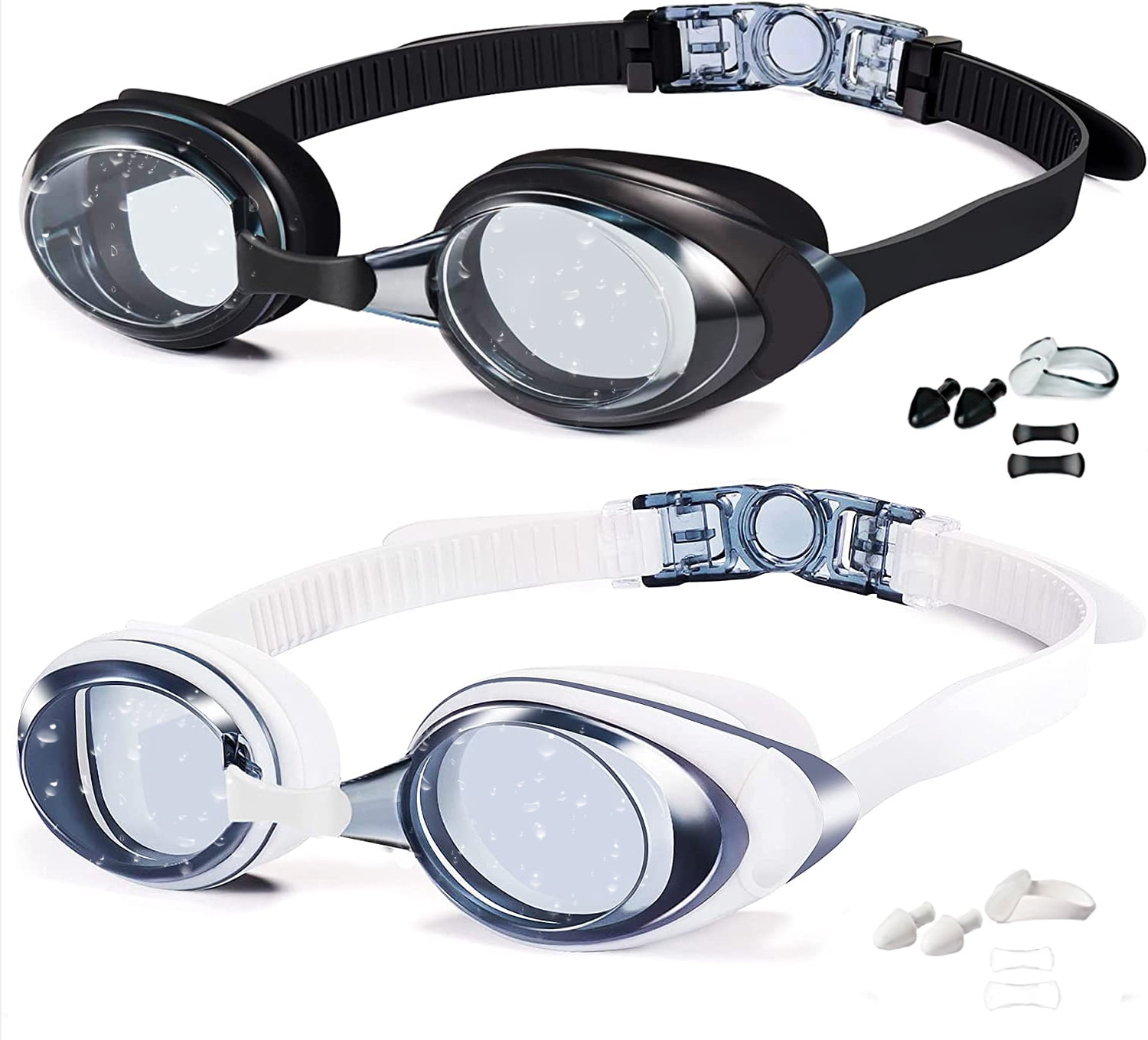 Multipack Swim Goggles - Anti-Fog, Waterproof, Clear Vision Silicone ...