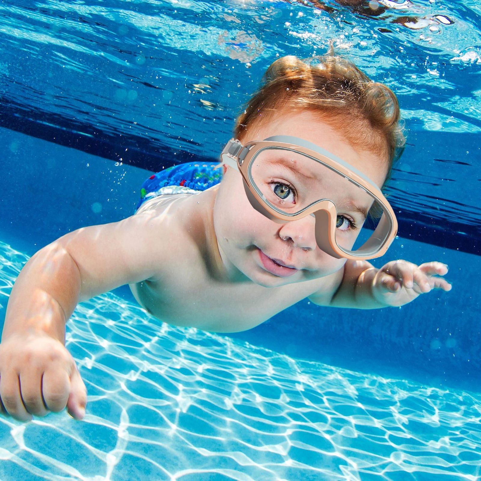 Swim Goggles, Clear Vision Lens, Lightweight Flexible Frame, Anti-Fog ...