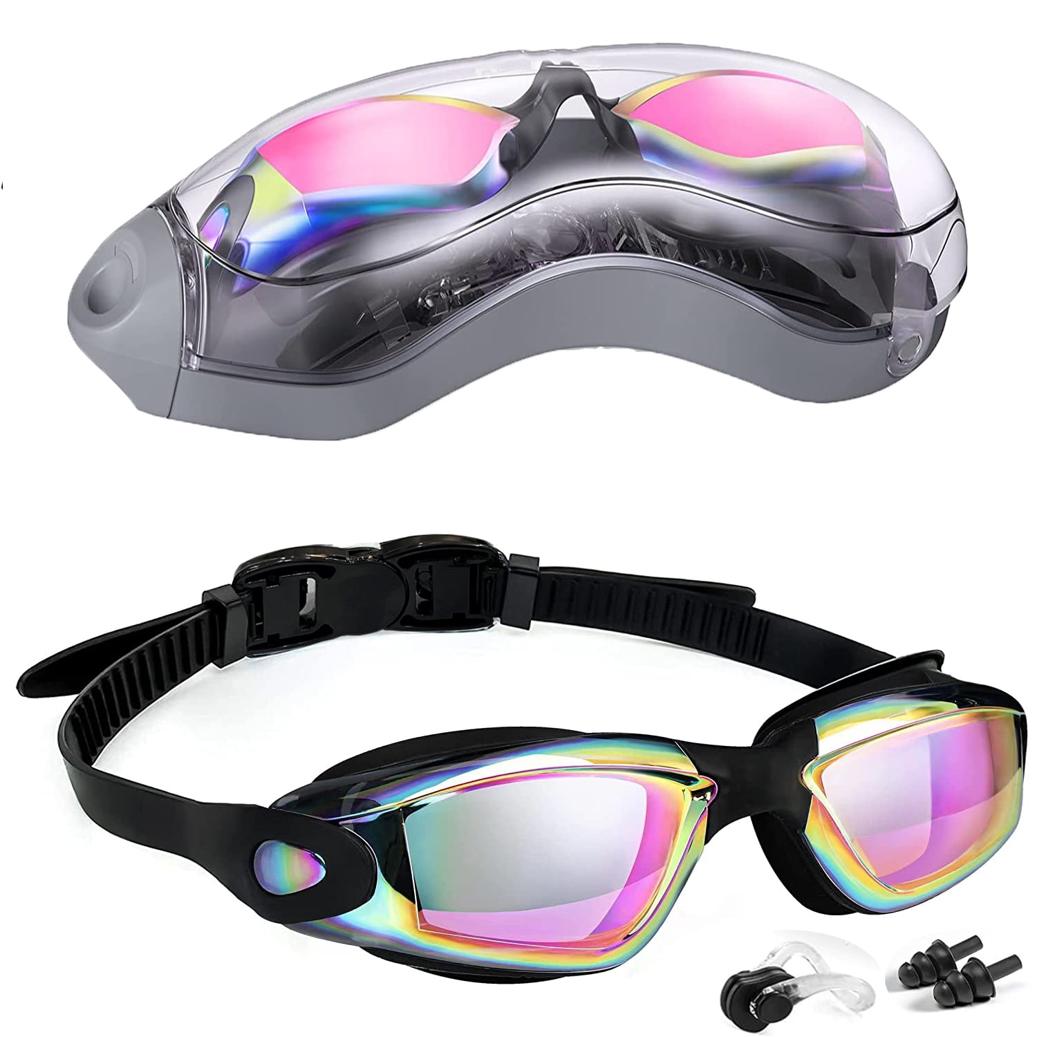 Swim Goggles, Y2Konexi Swimming Goggles No Leaking Full Protection Anti ...