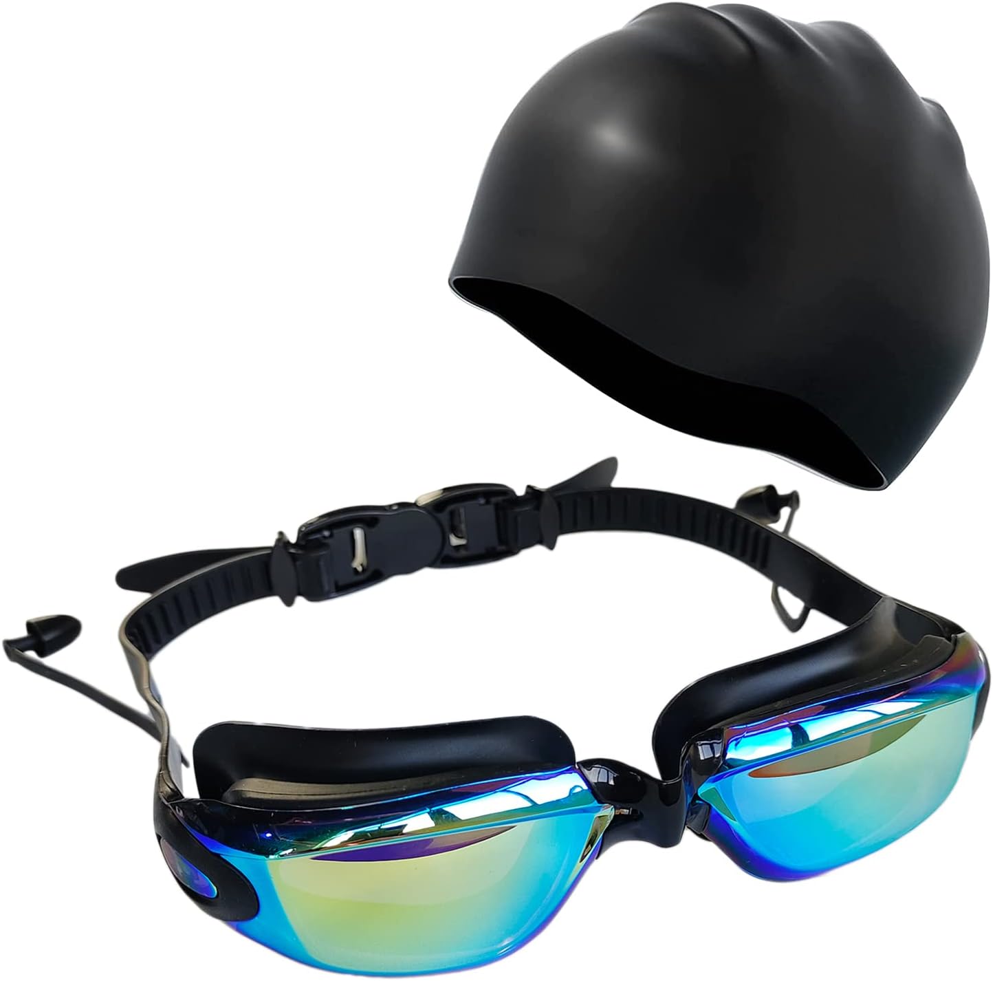 Swim Goggles and swim cap, Swimming Goggles with anti-fog function for ...