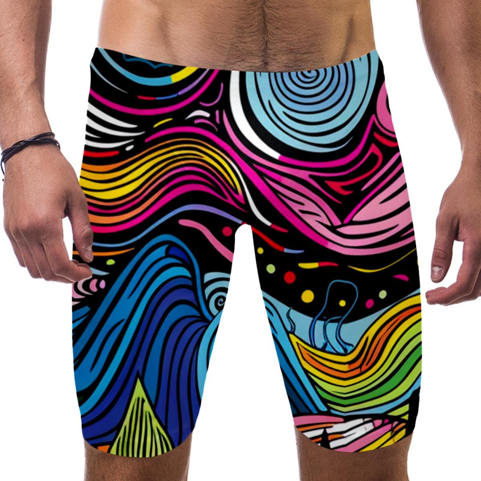 Swim Jammers For Men Mens Athletic Swimwear Briefs Modern Abstract