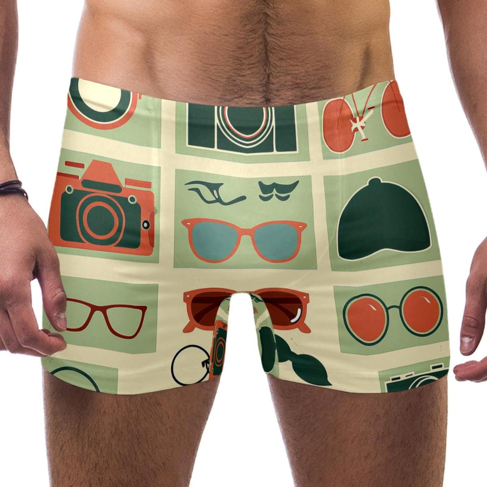 Swim Jammers For Men Mens Athletic Swimwear Jammers Cartoon Bike