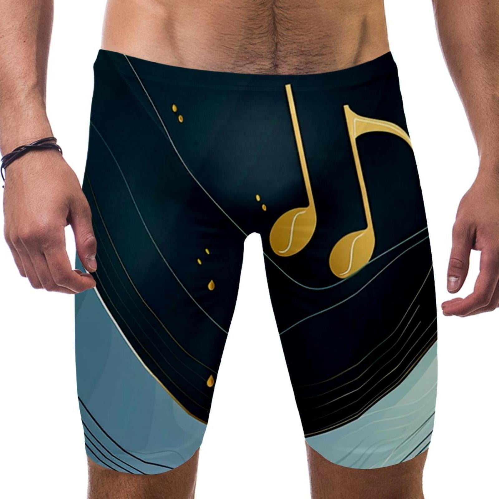Swim Jammers for Men, Men's Athletic Swimwear Jammers, Notes Music ...