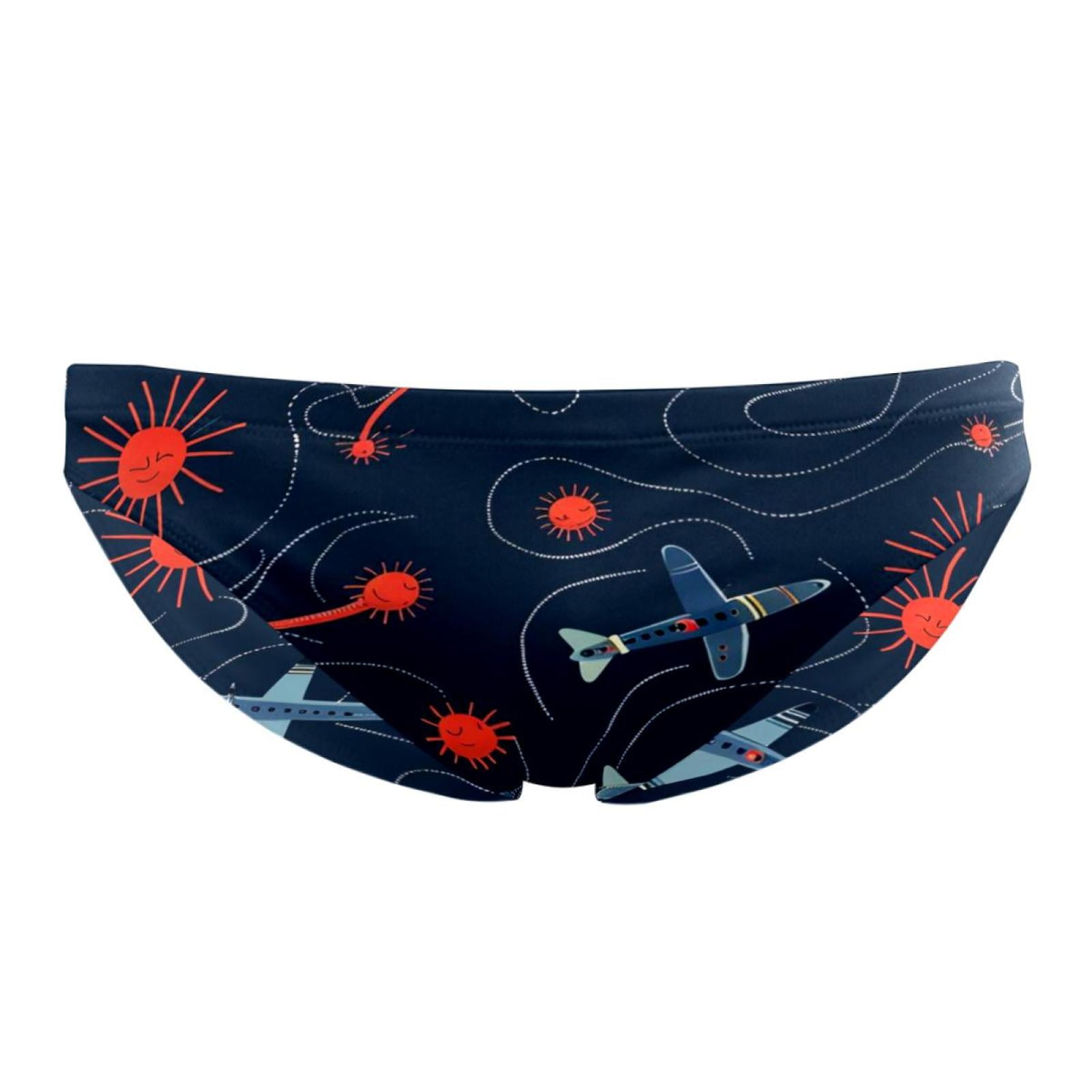 Swim Jammers For Men Mens Swim Briefs Cartoon Airplane Sun