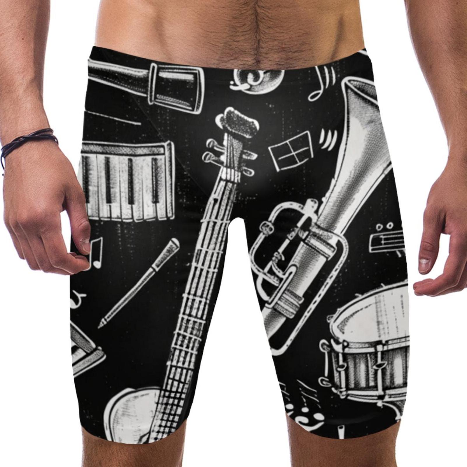 Swim Jammers for Men, Men's Swim Briefs, Musical Instrument Guitar ...